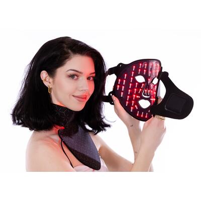 LED maska se světelnou terapií a NIR světlem na obličej a krk | Unizdrav.cz